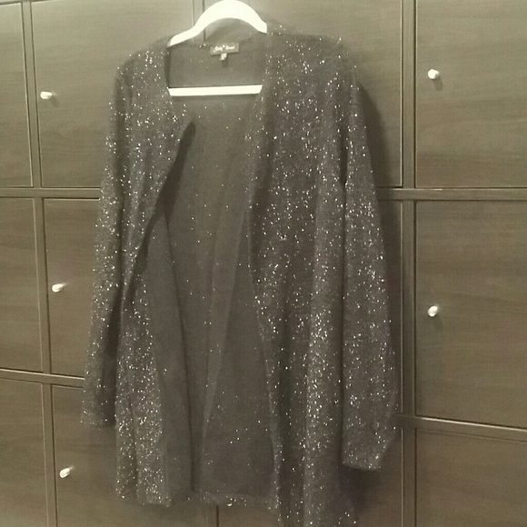 Slinky Brand | Sweaters | Slinky Brand Shimmer Open Cardigan New | Poshmark